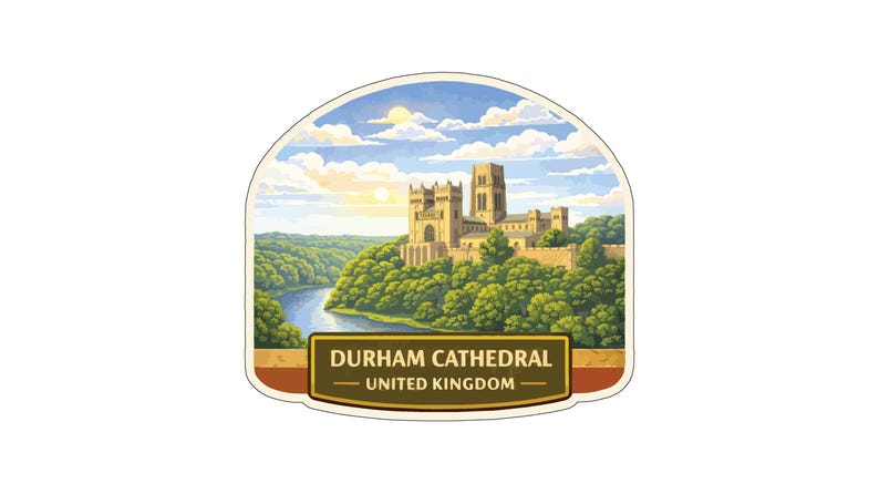 Durham Cathedral UK Sticker Decal Vinyl Die-cut World Heritage Sites ...