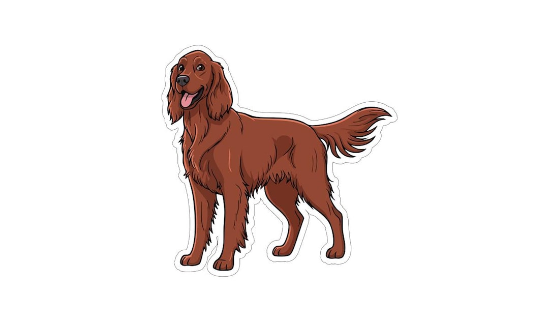 Irish Setter Sticker Decal Vinyl Die-cut Dog Companion Design - Etsy