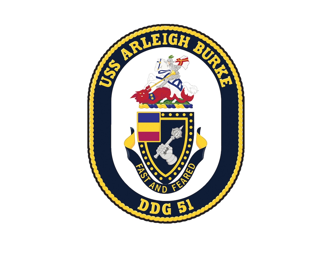 USS Arleigh Burke DDG-51 Badge Sticker Decal Arleigh Burke Class ...