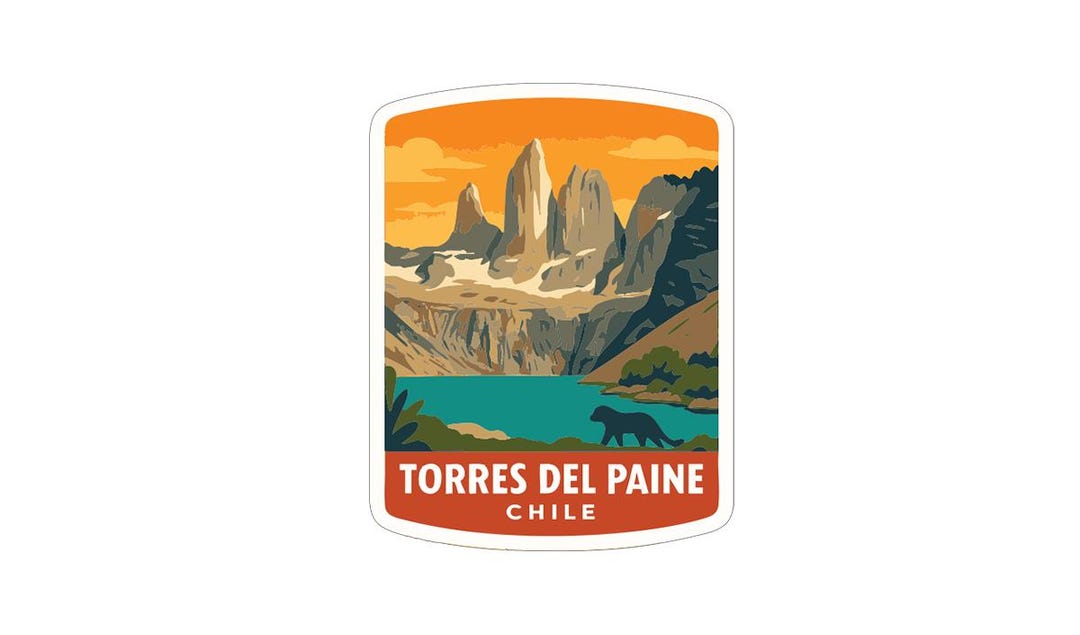 Torres Del Paine Chile Iron on Heat Transfer Vinyl HTV Die-cut Symbolic ...