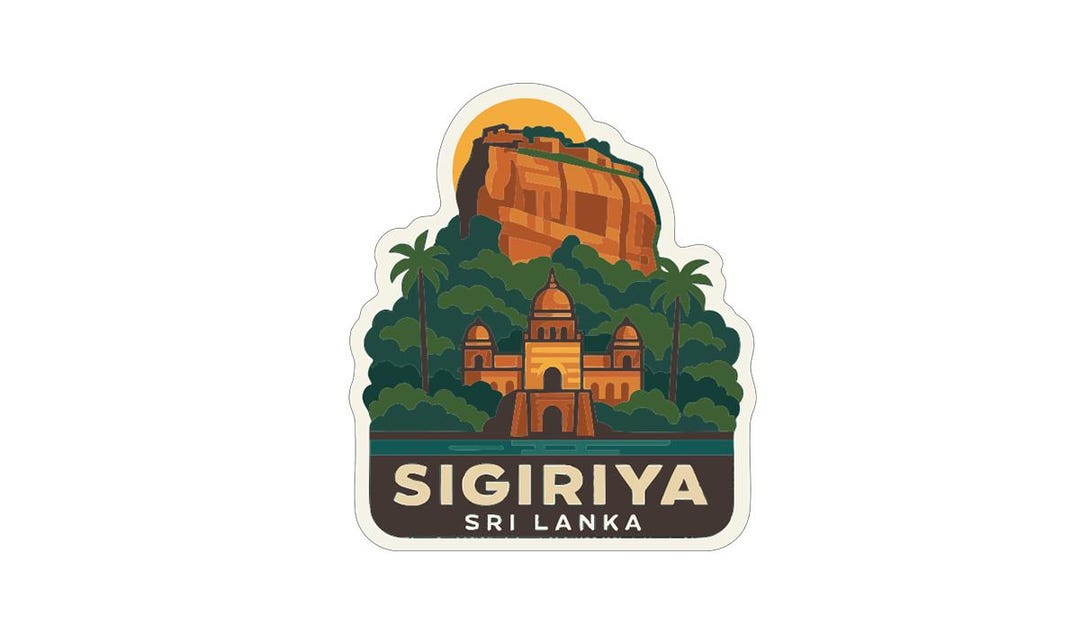 Sigiriya Rock Fortress Sri Lanka Sticker Decal Vinyl Die-cut Symbolic ...