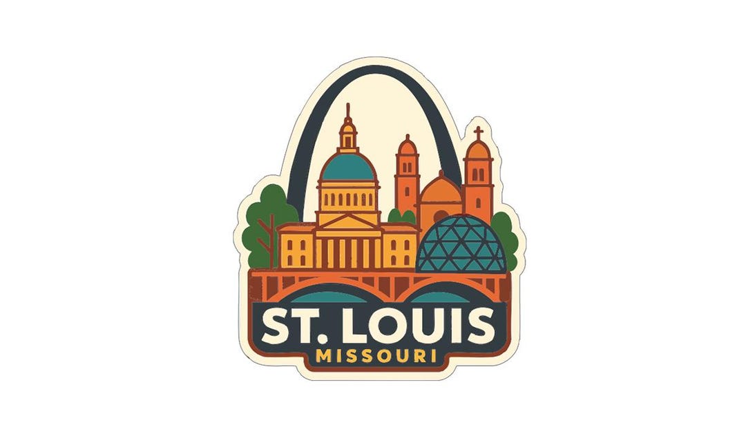 St Louis Sticker Decal Vinyl Die-cut City Skyline Landmark Design - Etsy