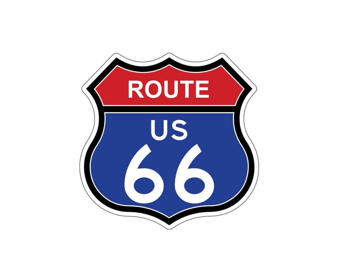 US Route 66 Sticker Decal Historical Route US Highway 66 - Etsy