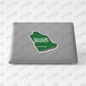 Saudi Arabia Map Flag Sticker Decal / Kingdom of Saudi Arabia / Riyadh ...
