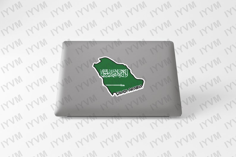 Saudi Arabia Map Flag Sticker Decal / Kingdom of Saudi Arabia / Riyadh ...