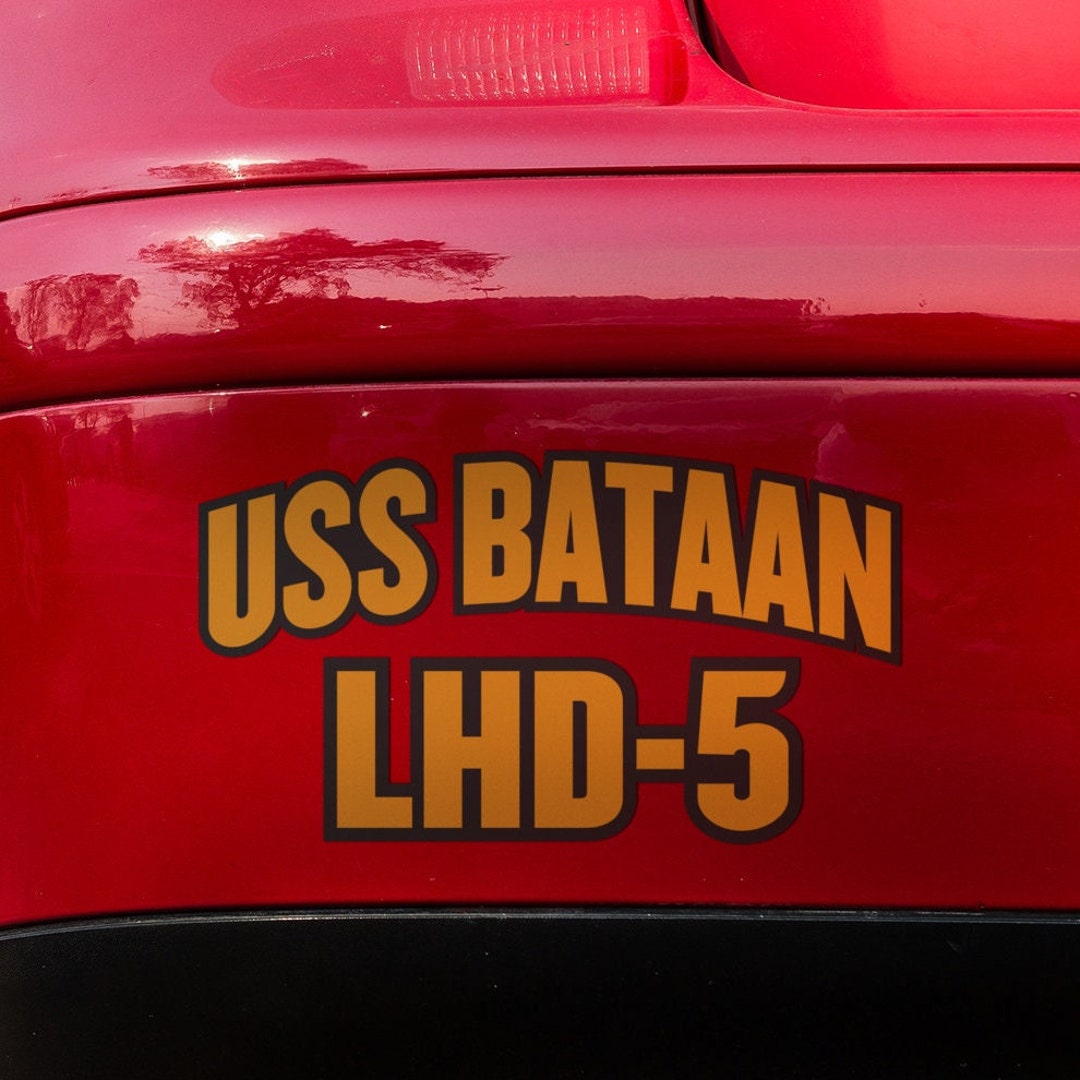 USS Bataan LHD-5 Vinyl Decal - Wasp Class Amphibious Assault Ship Car ...