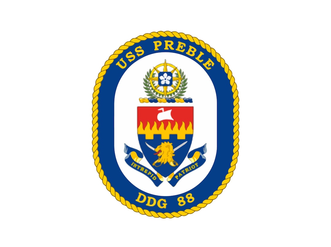 USS Preble DDG-88 Badge Sticker Decal Arleigh Burke Class Destroyer Car ...
