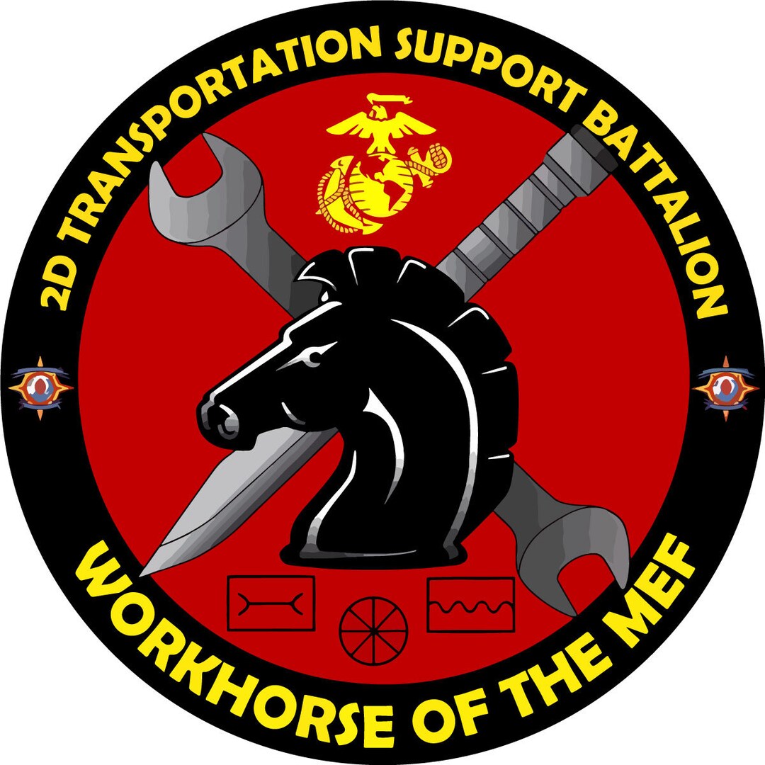 US Marine Corps Badge Sticker Decal 2nd Transportation Support ...
