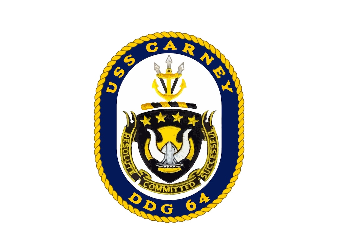 USS Carney DDG-64 Badge Sticker Decal Arleigh Burke Class Destroyer Car ...