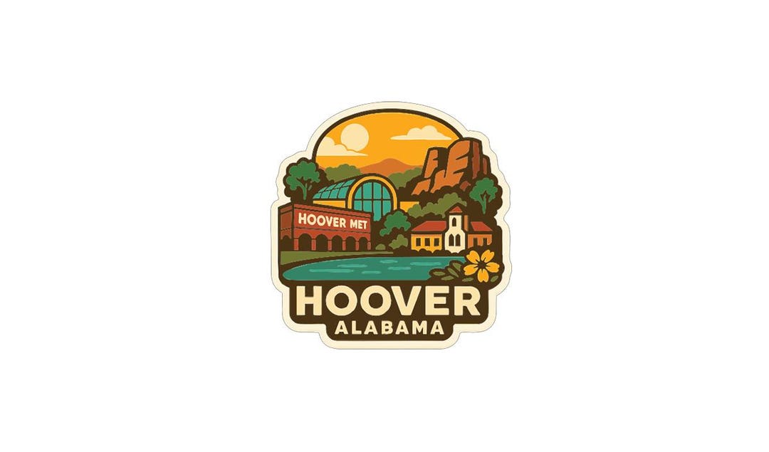 Hoover Alabama Sticker Decal Vinyl Die-cut City Skyline Landmark Design ...