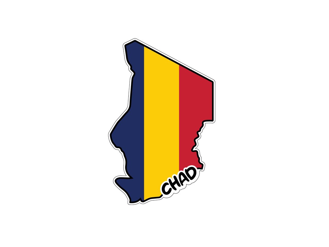 Chad Map Flag Sticker Decal - Etsy