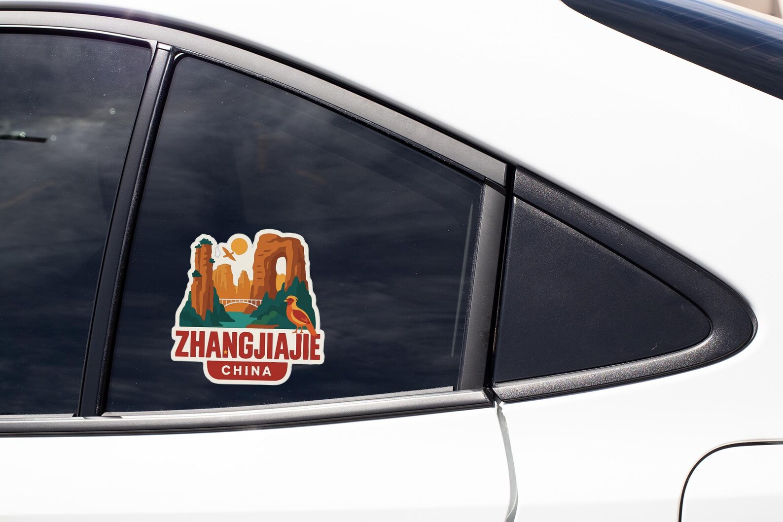 Zhangjiajie China Sticker Decal Vinyl Die-cut City Skyline Landmark ...