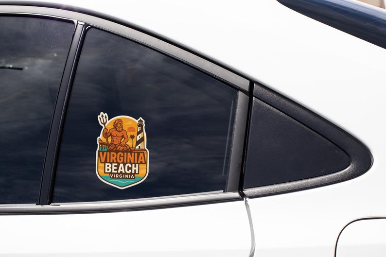 Virginia Beach Virginia Sticker Decal Vinyl Die-cut City Skyline ...