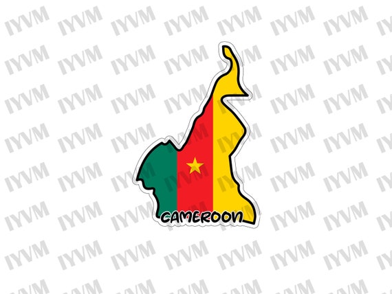 Cameroon Map Flag Sticker Decal / Republic of Cameroon / - Etsy