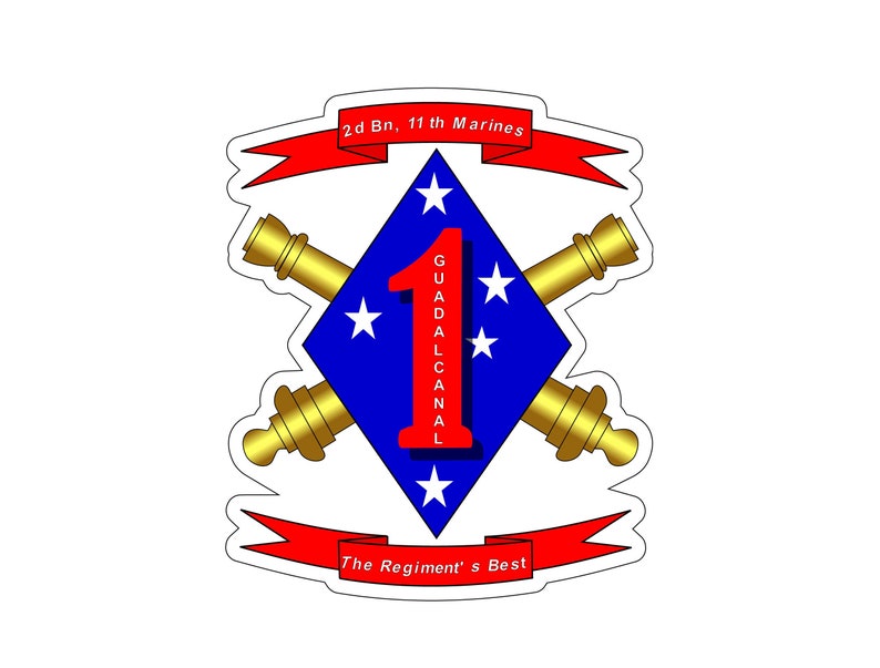 US Marine Corps Badge Sticker Decal 2nd Battalion 11th Marines - Etsy