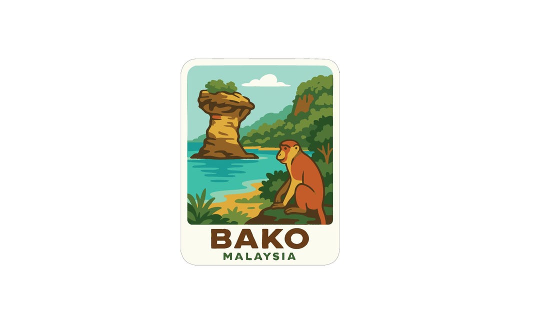Bako Malaysia National Park Sticker Decal Vinyl Die-cut World National ...