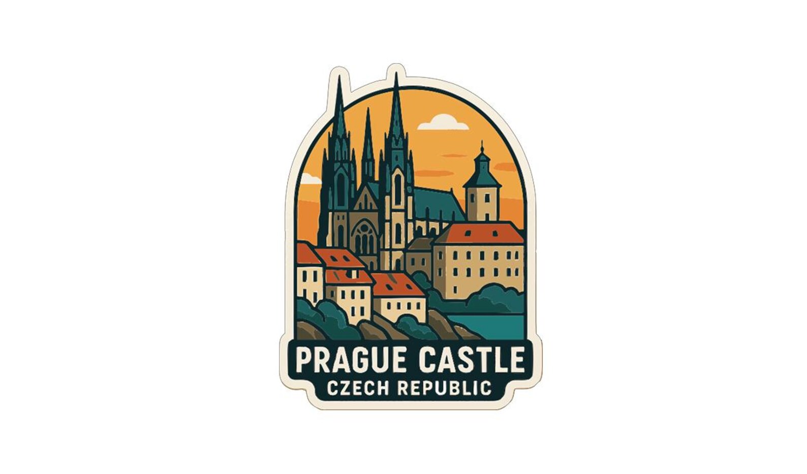Prague Castle Czech Republic Sticker Decal Vinyl Die-cut Symbolic ...