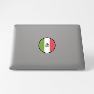 Mexico Flag Circle Sticker Decal - Etsy