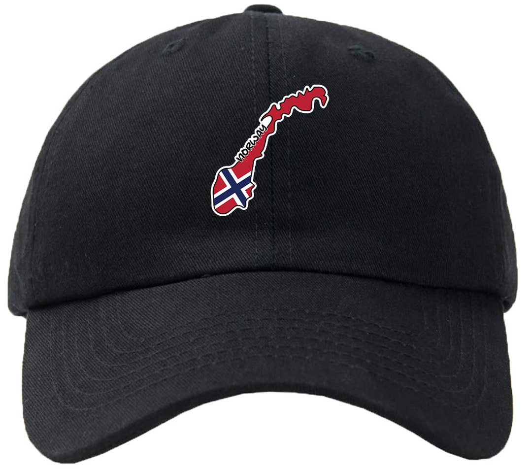 Norway Map Flag Baseball Cap Hat Hook & Loop Closure - Etsy