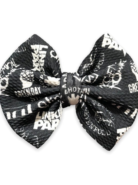 Rock Bands Bow 90s Rock Bow Rock N Roll Bow 90s Bow Bands | Etsy