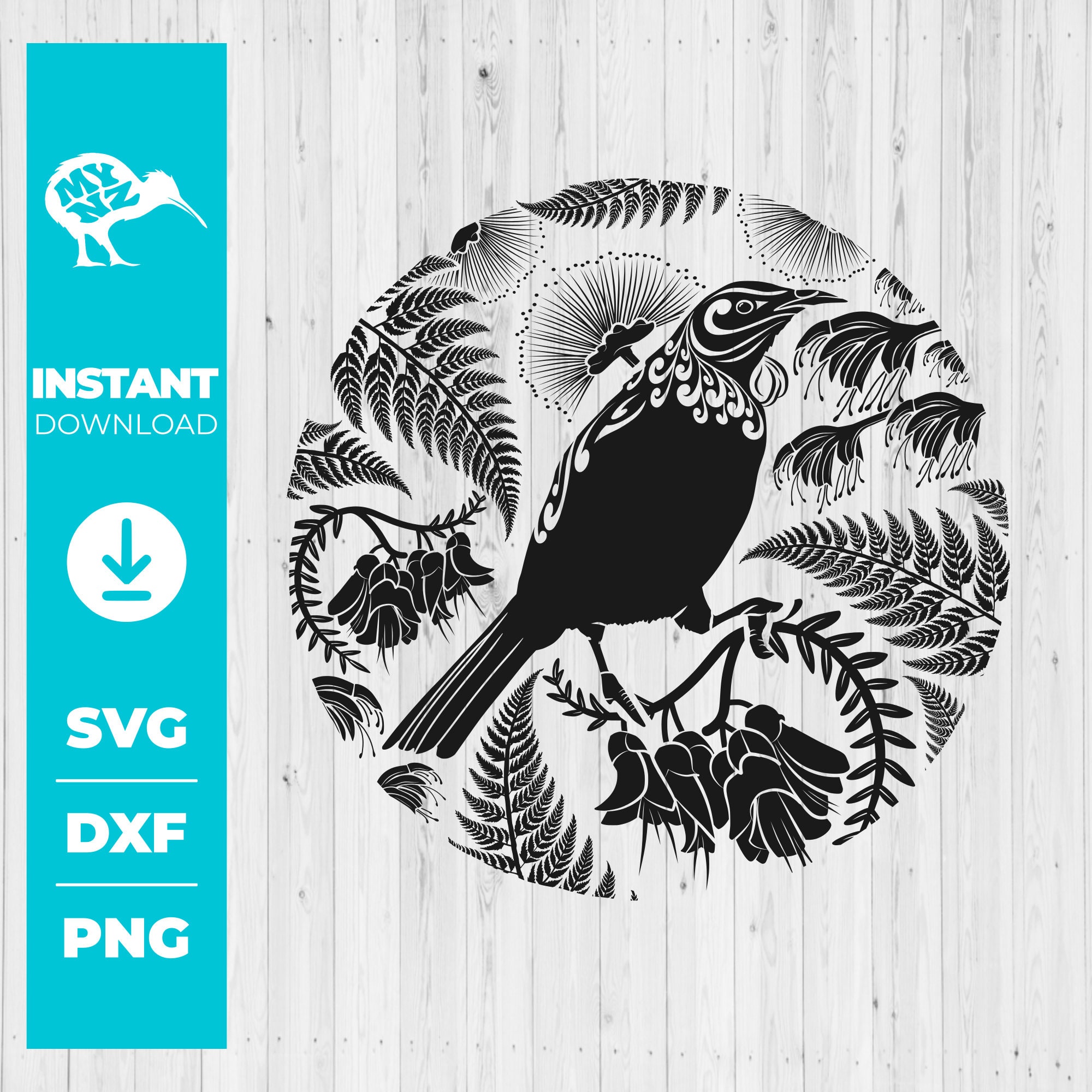 Tui Bird Clipart Template