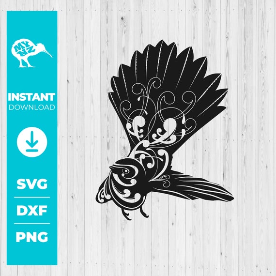 Fantail Svg New Zealand Bird Svg Nz Bird Art Nz Print New - Etsy New ...