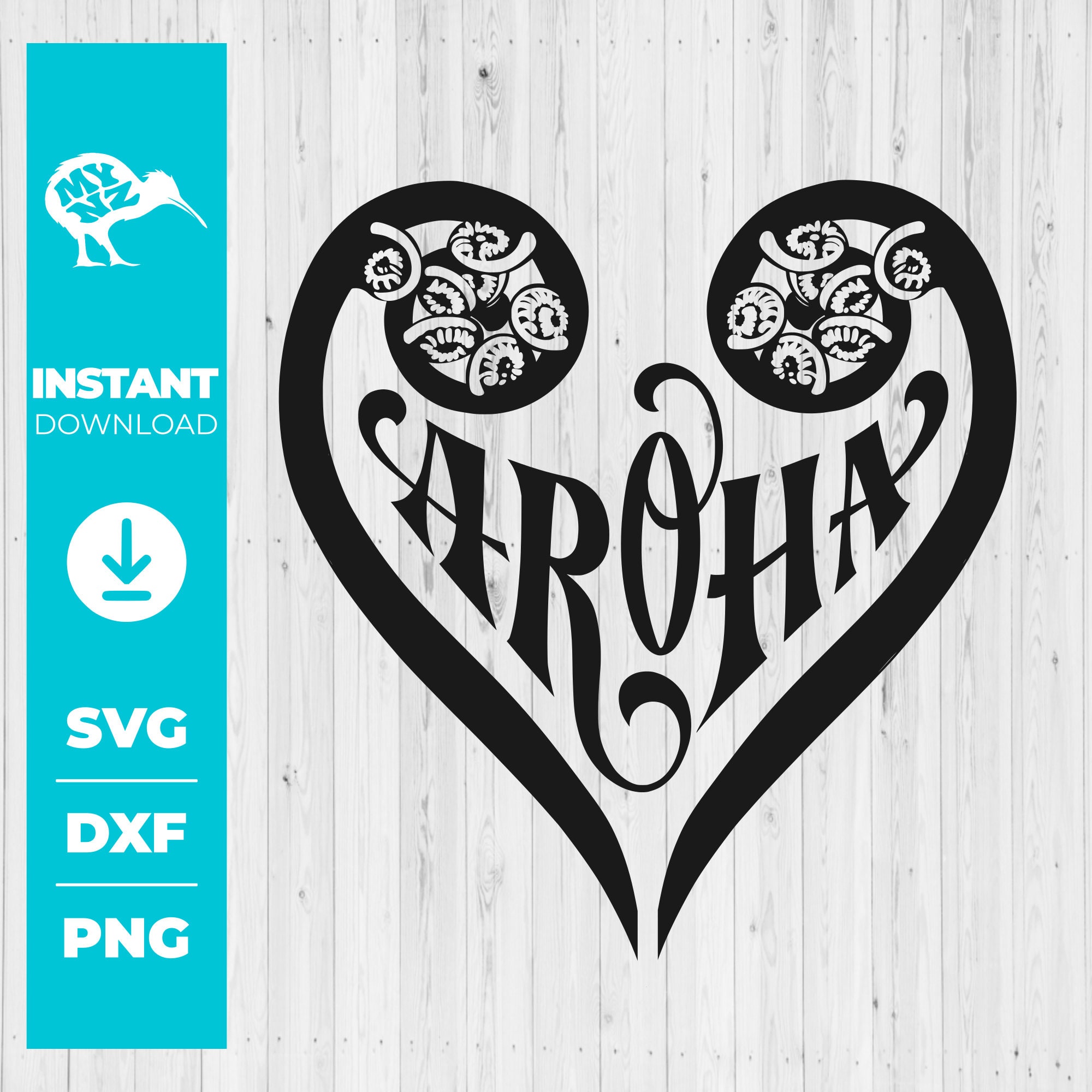 Aroha Aroha Svg Koru Heart New Zealand Svg Koru Svg - Etsy