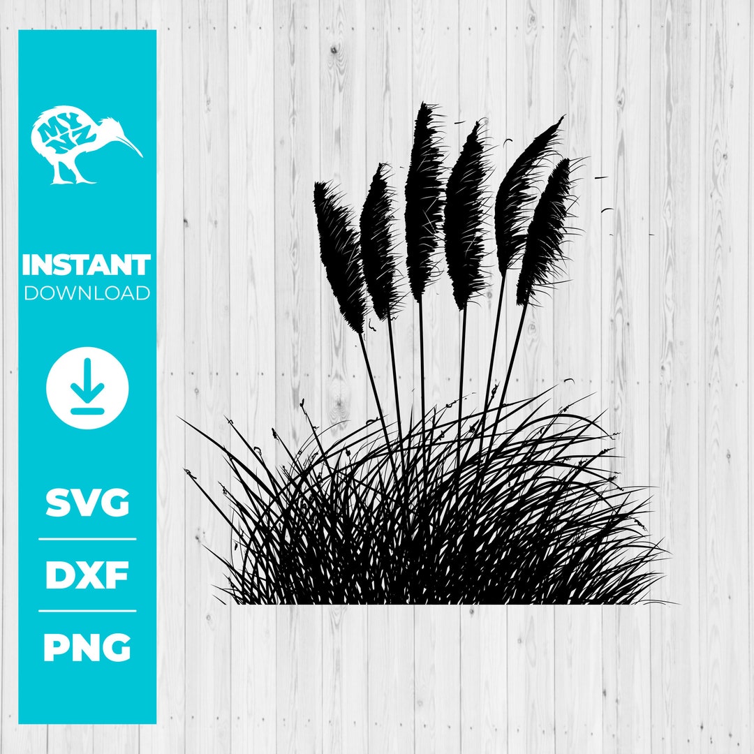 Toi Toi Bush Svg, Pampass Grass Svg, Grass Svg, Native Nz Svg, Grasses ...