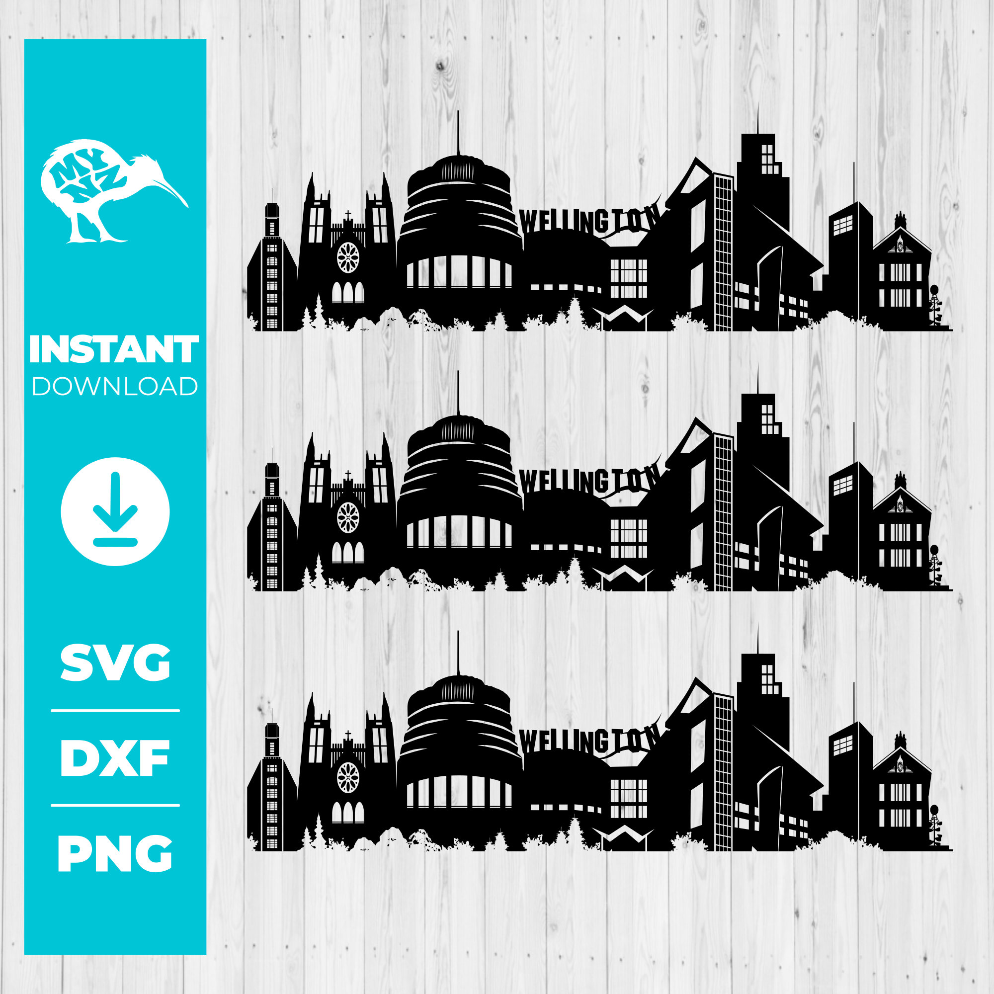 Wellington Skyline Svg, New Zealand Capital, Wellington, Nz Svg, New ...