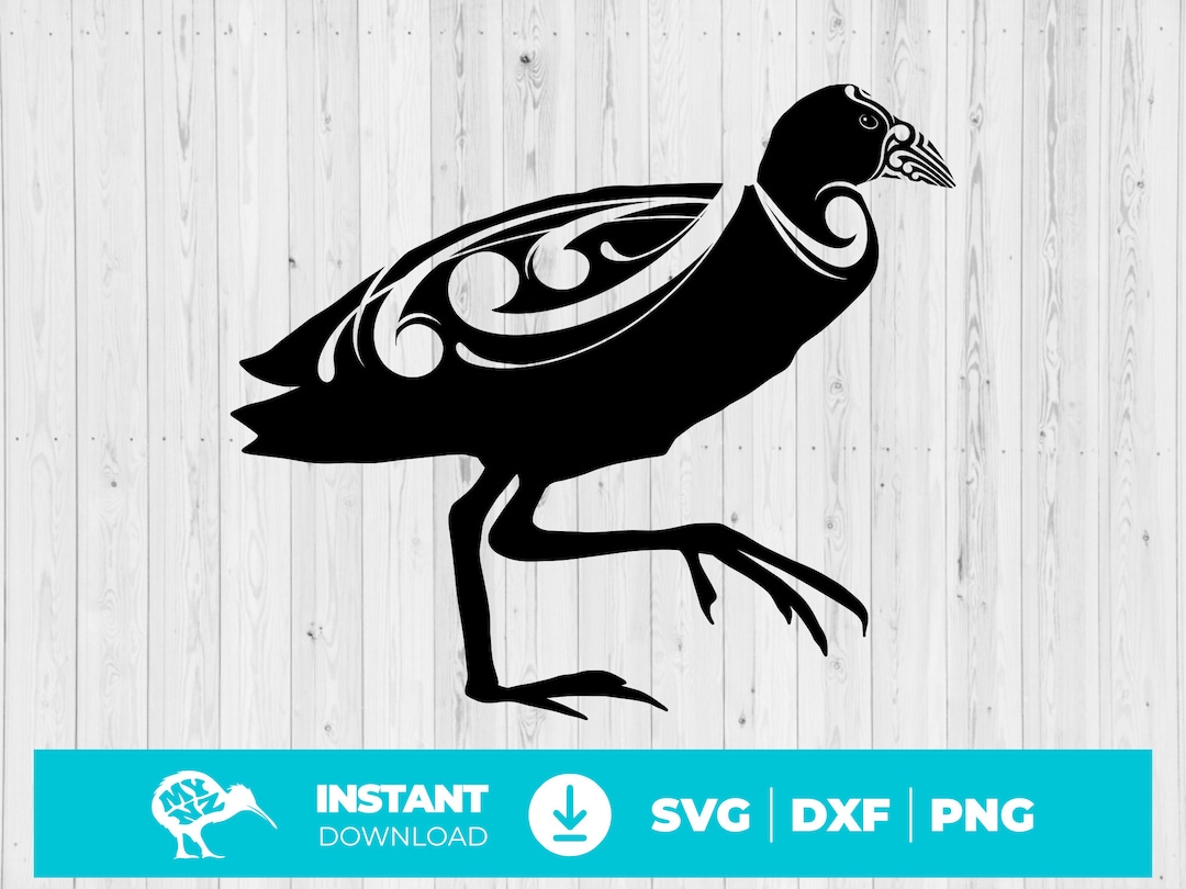 Pukeko Bird, Pukeko Svg, Maori Svg, New Zealand Svg, Native New Zealand ...