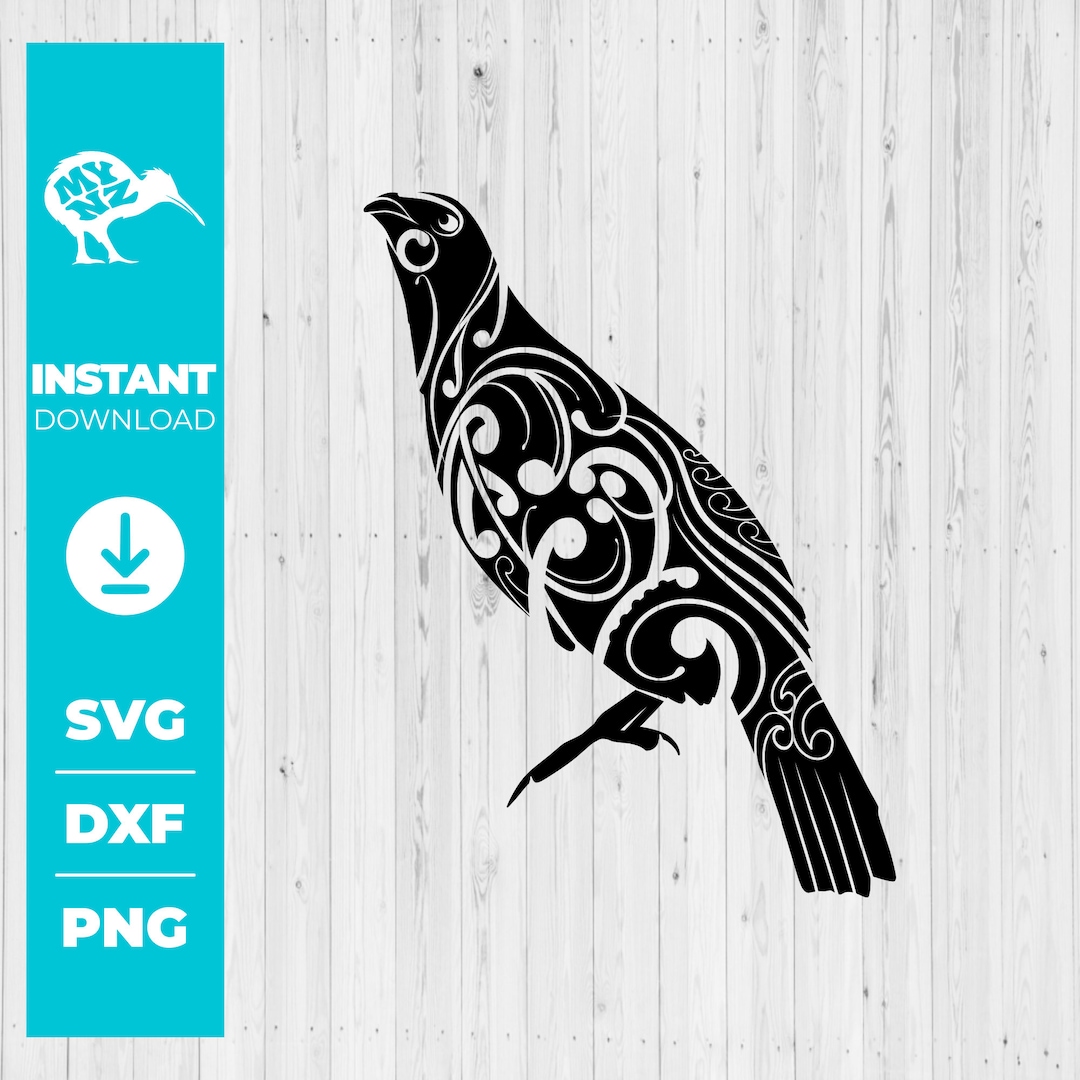 Kokako Bird, Native New Zealand Bird, Bird Svg, New Zealand Svg, Koru ...