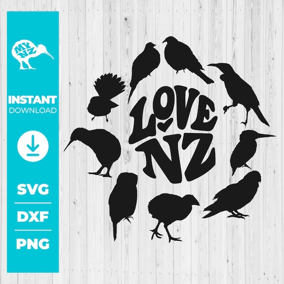 Love NZ Svg New Zealand Svg NZ Print Nz Birds Svg Maori - Etsy