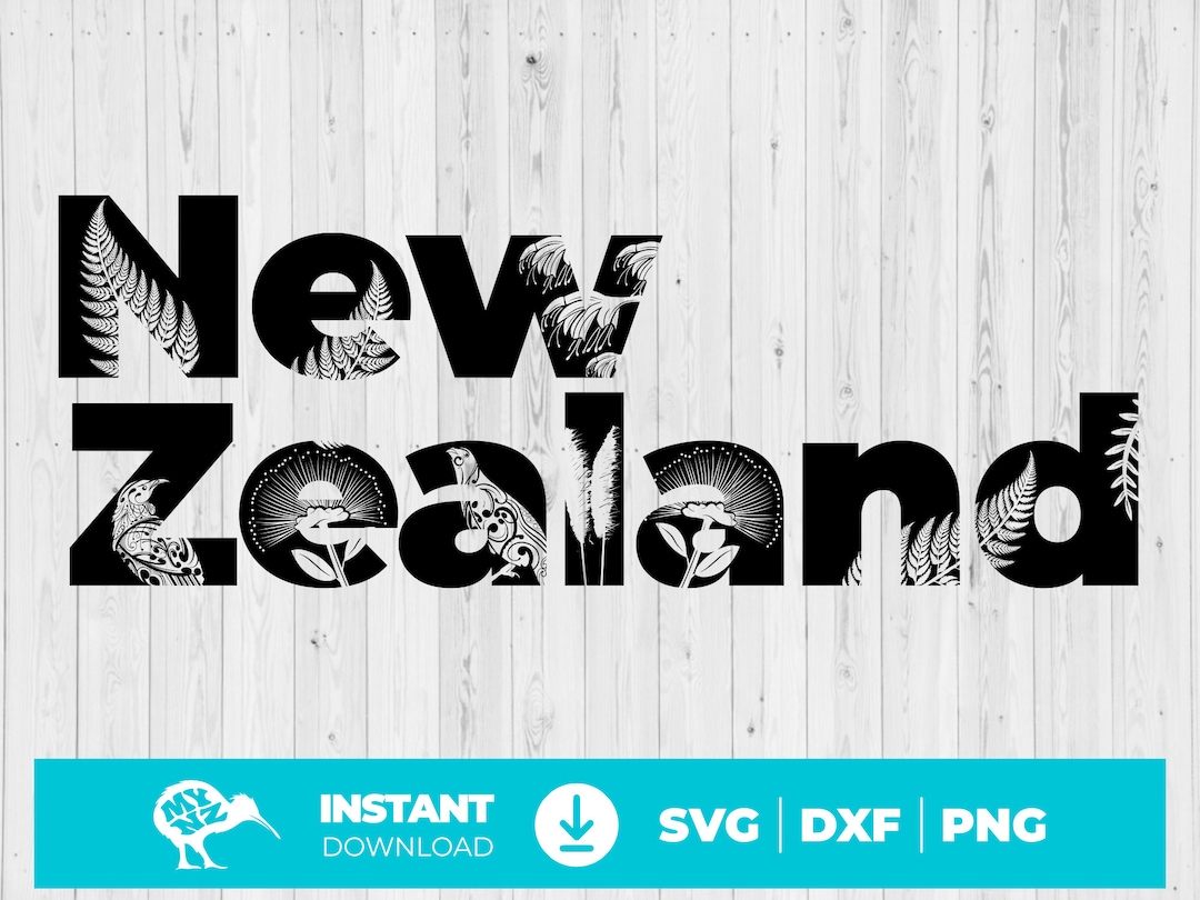New Zealand, New Zealand Svg, New Zealand Art, New Zealand Print, New ...