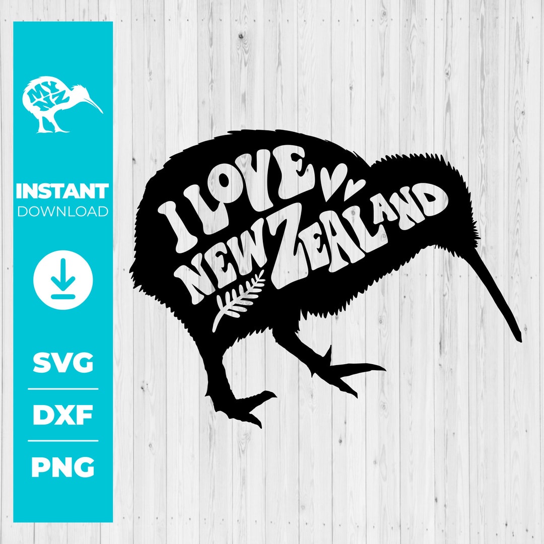 Kiwi Svg, New Zealand Kiwi, Kiwi Print, I Love New Zealand, Native Nz ...