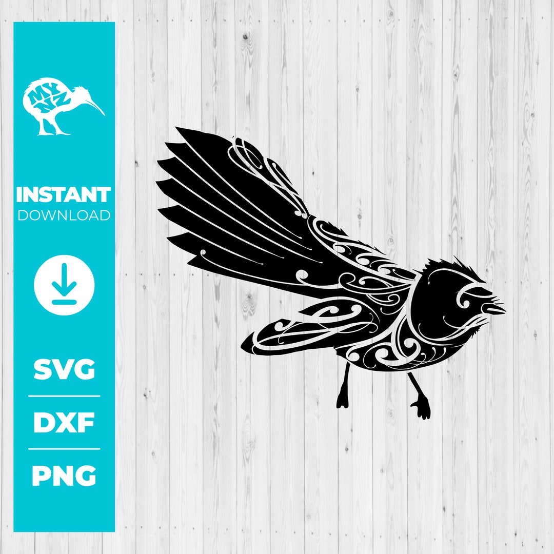 Fantail Svg, New Zealand Bird Svg, Nz Bird Art, Nz Print, New Zealand ...