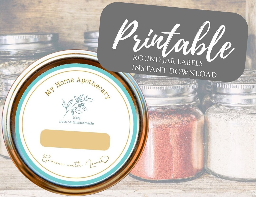 Grown With Love Printable Spice Jar Home Blank Apothecary Labels - Etsy