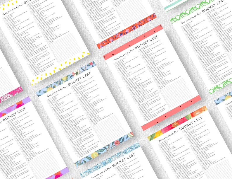 Ultimate Summer Bucket List Printable & Digital Checklist | Etsy