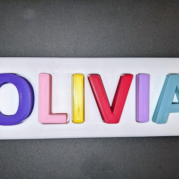 3d Printed Name Puzzle - Etsy