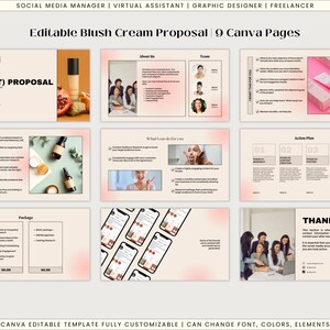 Social Media Manager Proposal Template Editable Canva Template for SMM ...