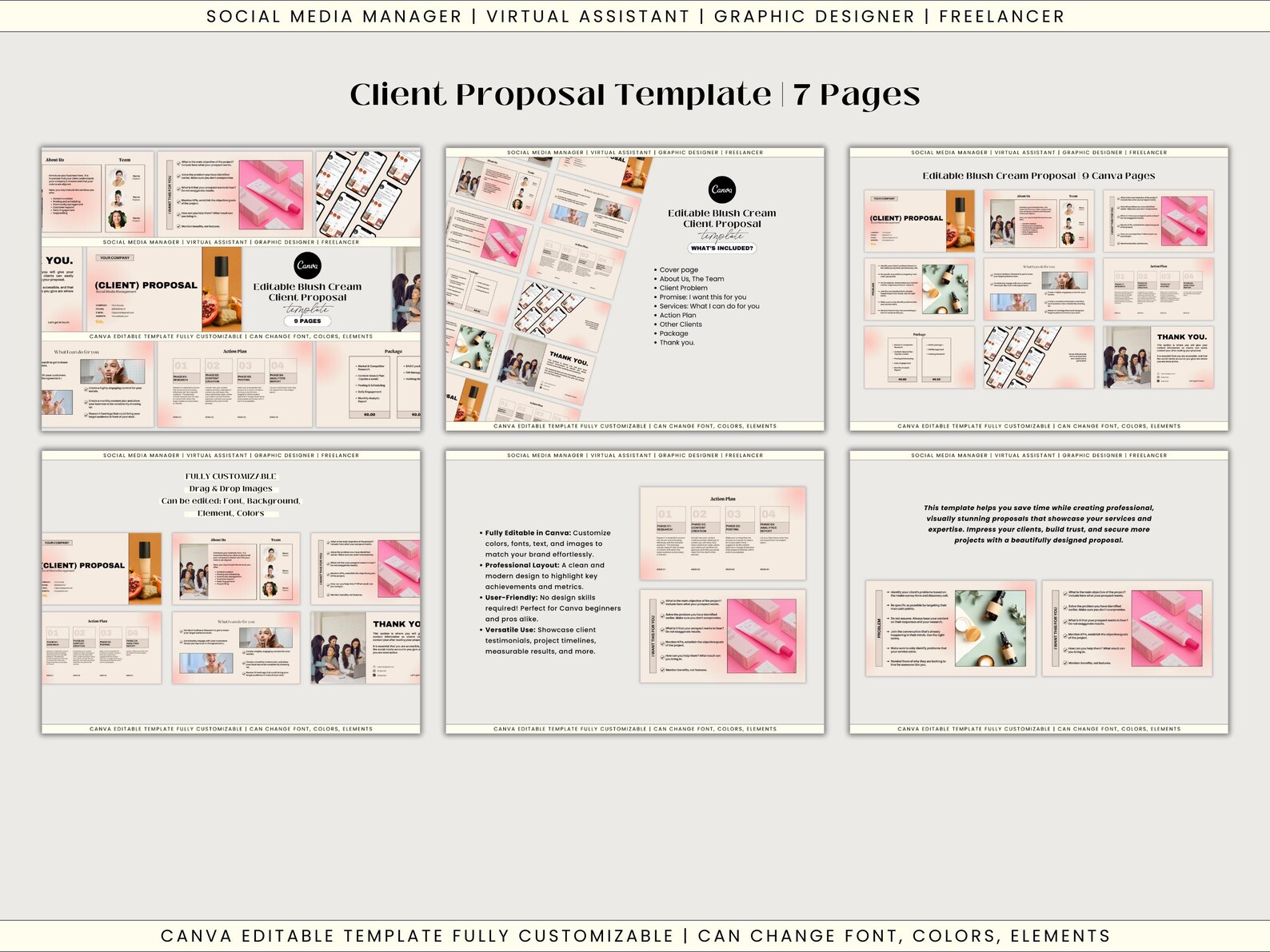 Social Media Manager Project Document Editable Canva Template Client ...