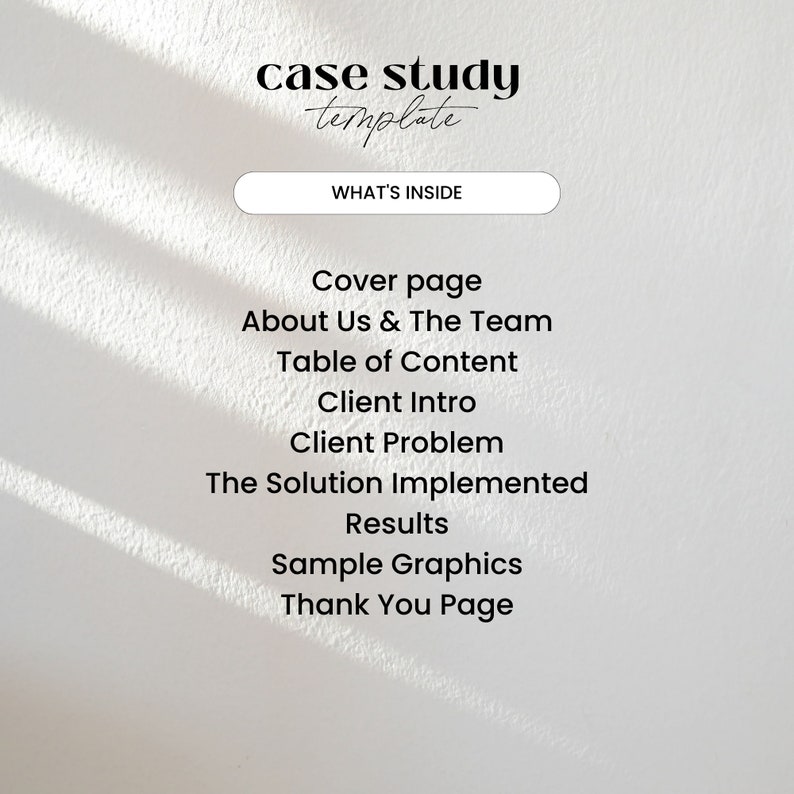 Classic Design Case Study Editable Canva Template | for SMM, Business ...