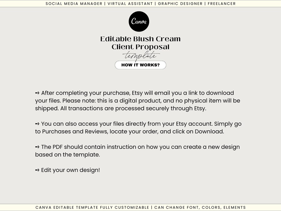 Social Media Manager Proposal Template Editable Canva Template for SMM ...