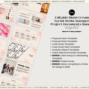 Social Media Manager Project Document Editable Canva Template Client ...