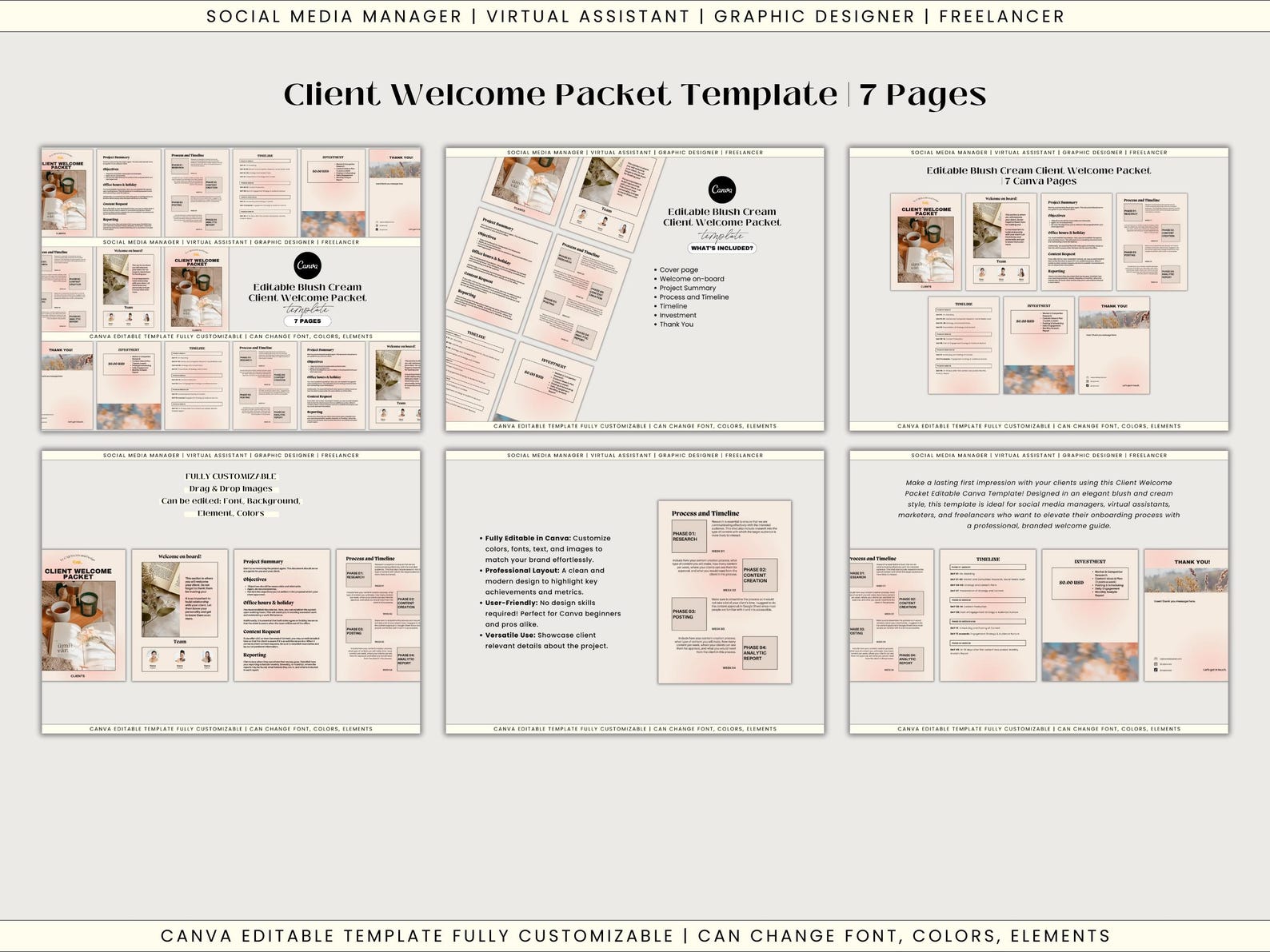 Social Media Manager Project Document Editable Canva Template Client ...