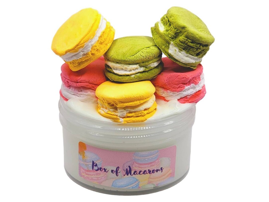 DIY Box of Macarons, Scented Slime, Food Slime, Slime Clay Add Ins, Easter Basket Stuffers ...