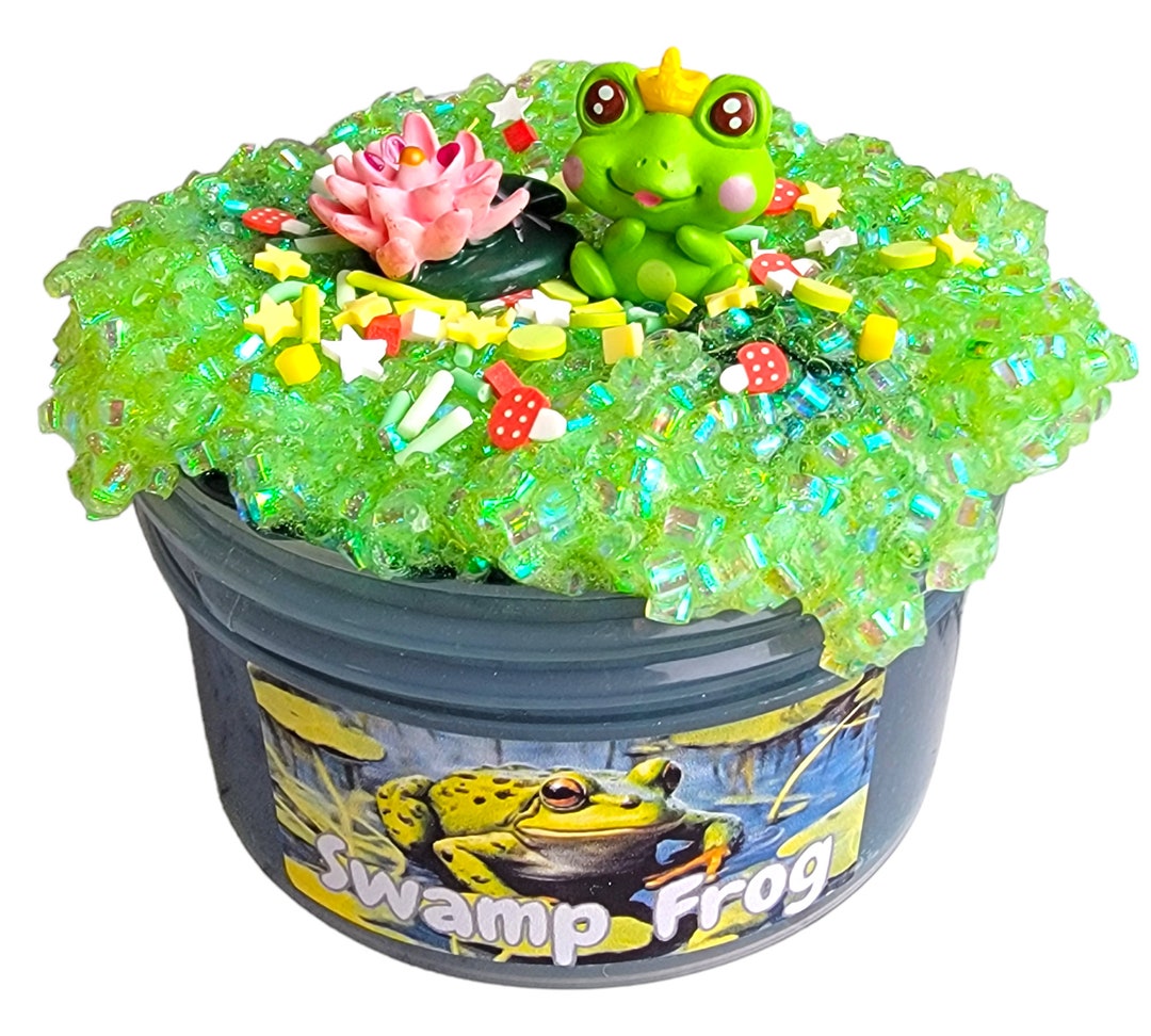 Swamp Frog, Crunchy Slime, Clear Slime, Coated Clead Slime, Spring ...