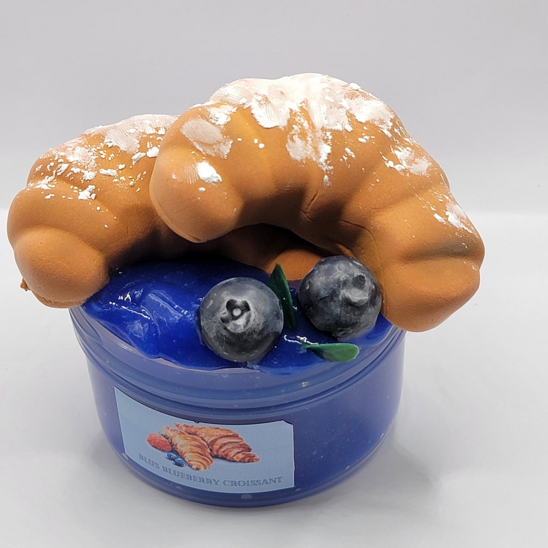 DIY Blueberry Croissant, Scented Slime, Jelly Slime, DIY Slime Clay Kit ...