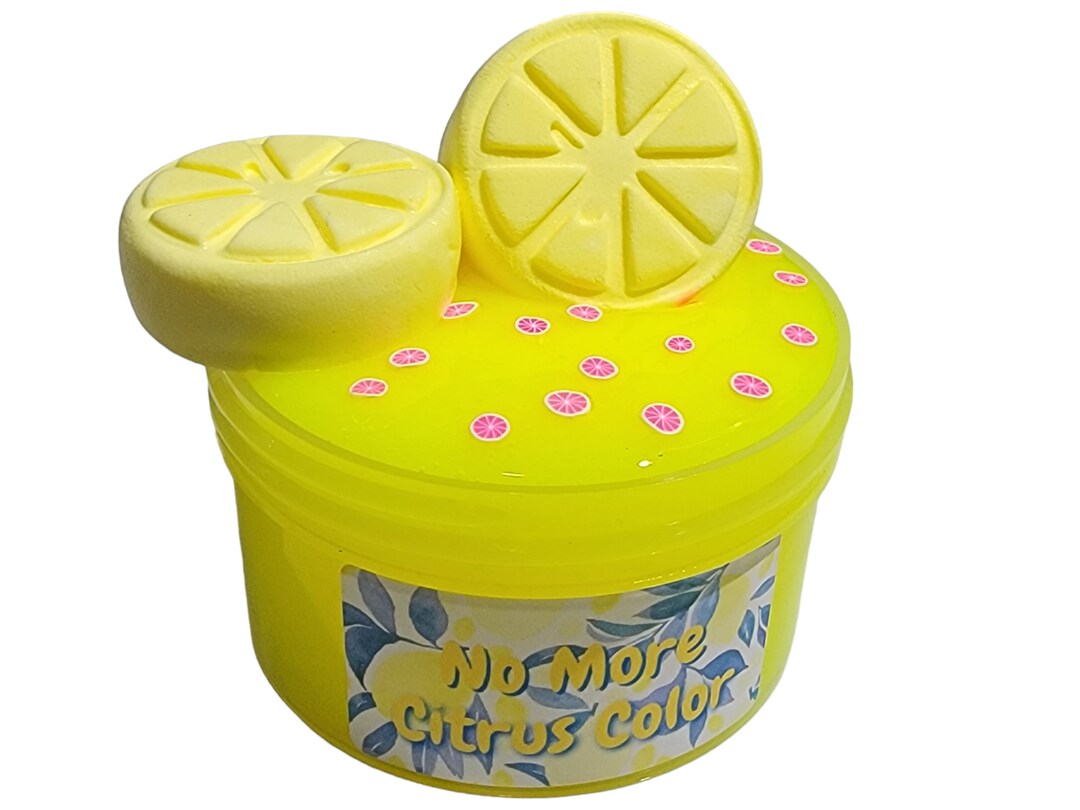 No More Citrus Color, Clear Slime, Fluffy Slime, Lemon Scented Slime ...