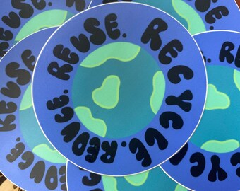 Reduce Reuse Recycle Sticker - Etsy
