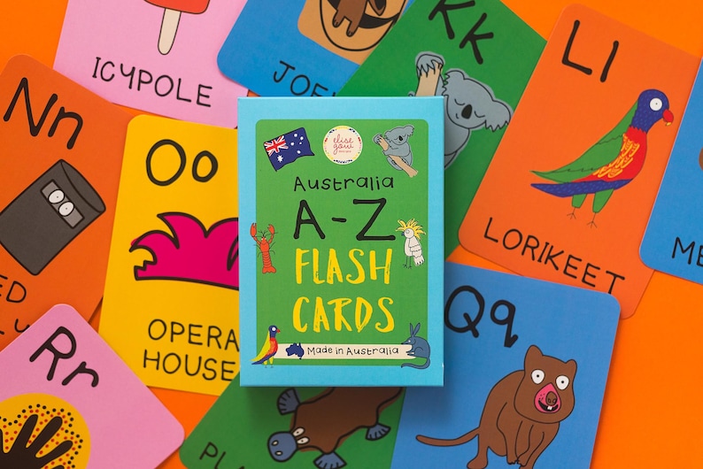 Kids A-Z Australia Flash Cards Alphabet - Children Early Learning ...